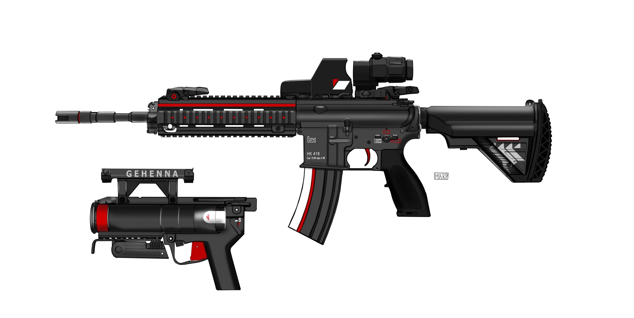 Hk416 M320