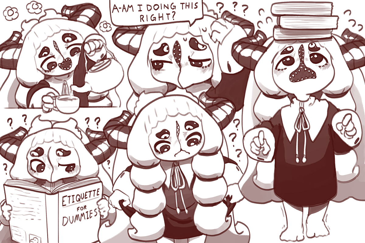 「Mist training herself in etiquette 」Wafferscotch the Great 👑の漫画