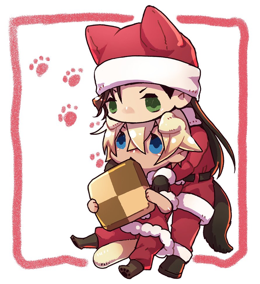 「さしいれで描いてたライバボ絵でてきたので貼っちゃう メリクリ 」|🐱SYEI(しぇい)🐱のイラスト