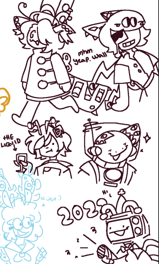 「Last doodles of the year of a bunch of m」|🥧MOVING TO @SPACELANDZ🎃の漫画