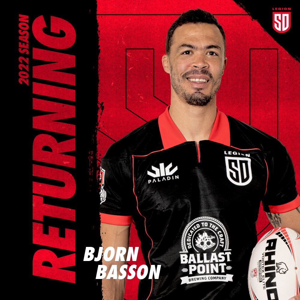 Bjorn Basson re-signs for another year with the Legion! : r/MLRugby