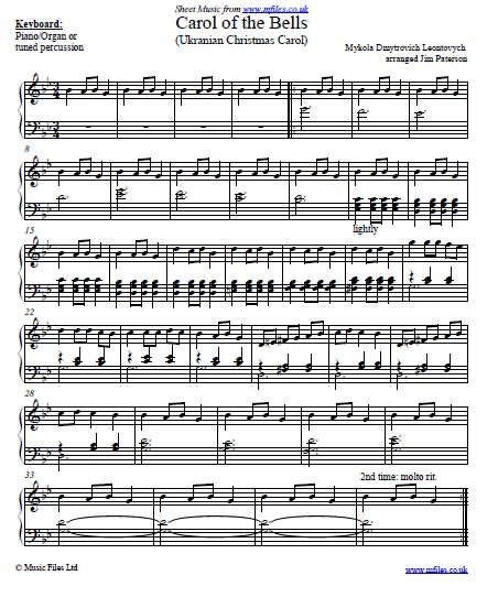 Carol Of The Bells Original