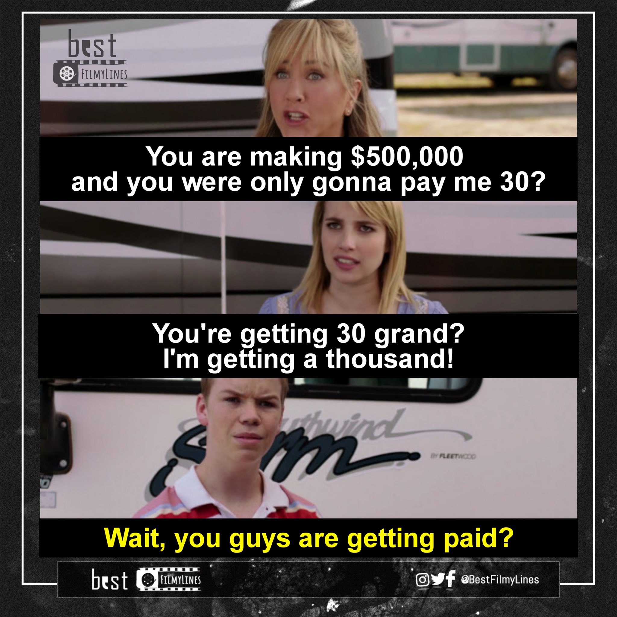 Meet The Millers Quotes We're The Millers Featurette No Ragrets