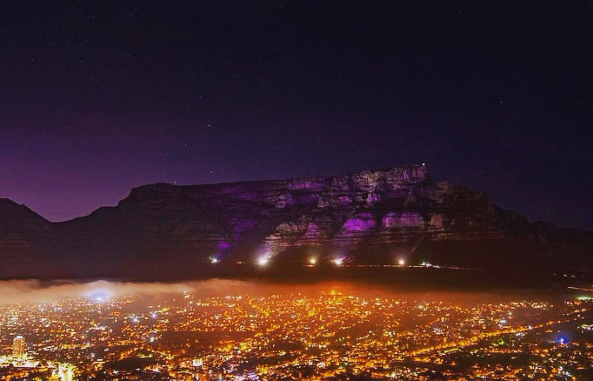 Table Mountain At Night