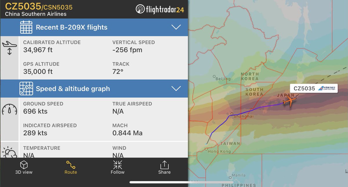 Nearly 700 knots over the ground thanks to a strong jet stream over ...