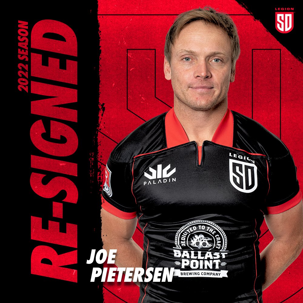 San Diego re-sign Joe Pietersen for a 5th season! : r/MLRugby