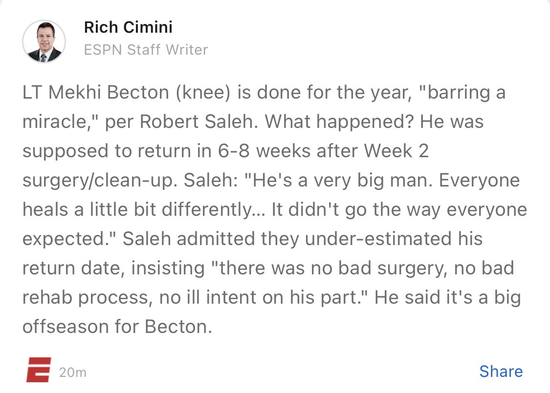 Becton/McGovern updates - Jets Addicts