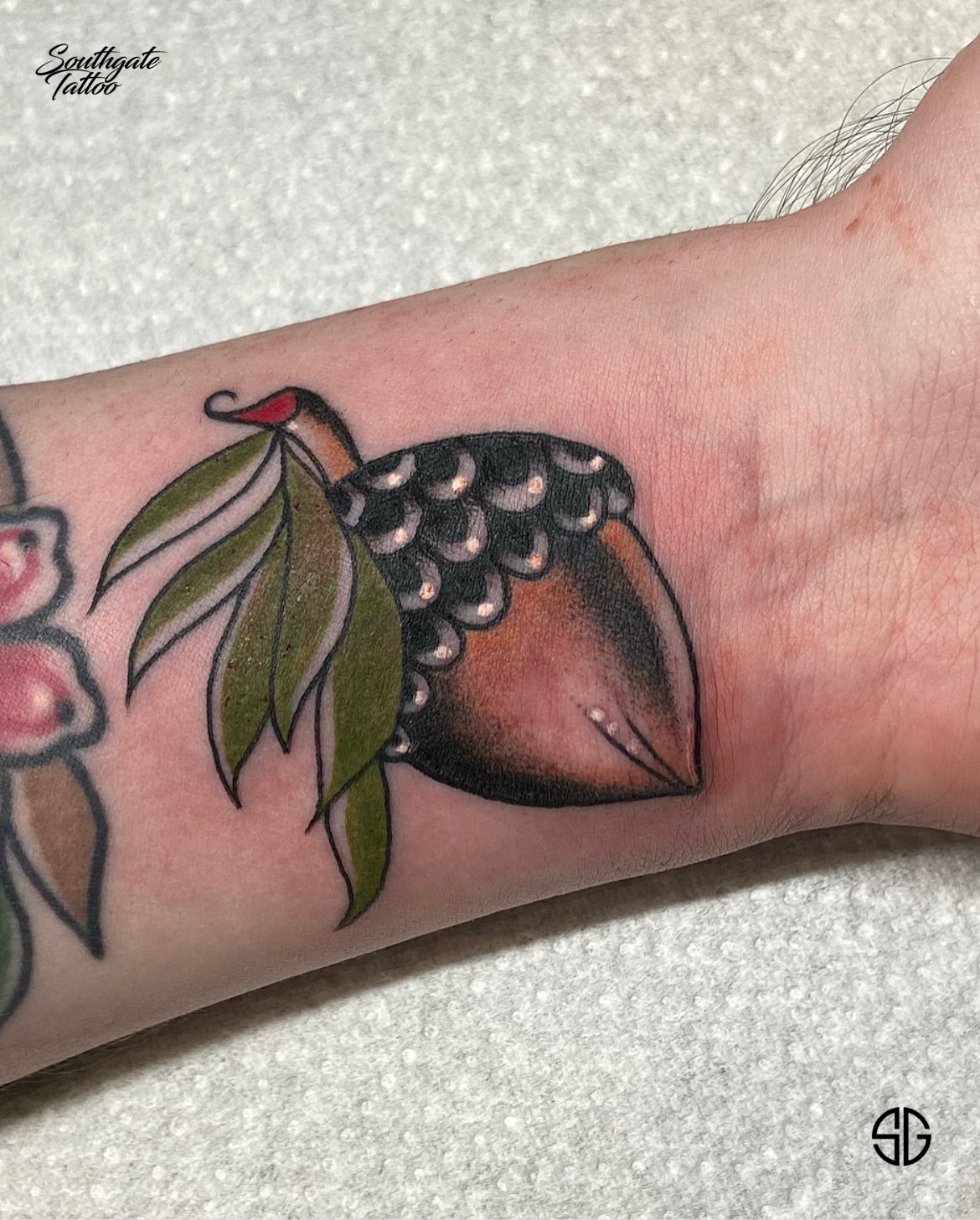 Traditional Acorn Tattoo