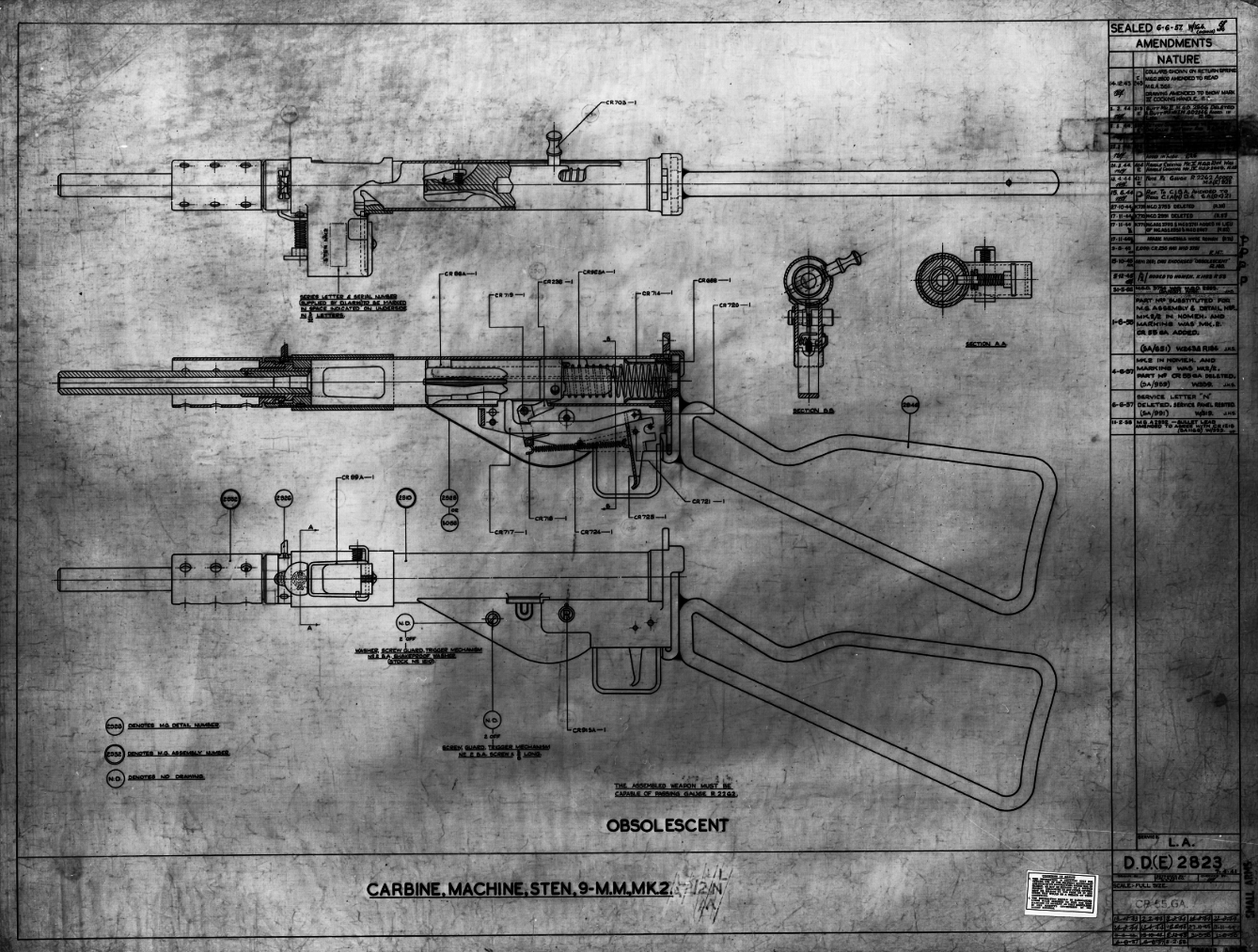 Sten Gun Blueprints