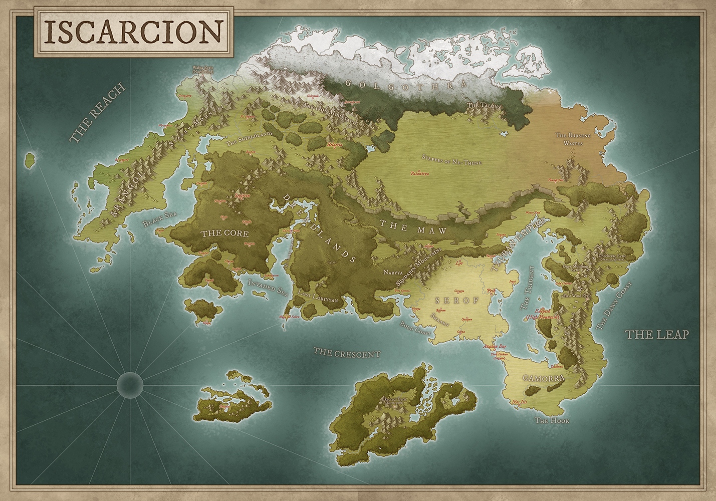 Blank Fictional World Maps