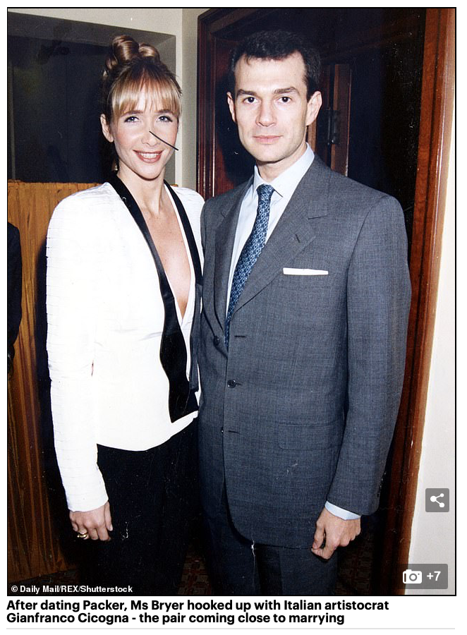 Ghislaine Maxwell's first serious boyfriend: Count Gianfranco Cicogna Mozzoni, was a member of ...