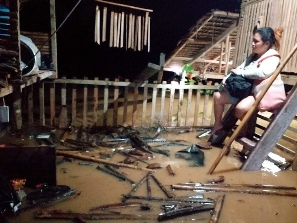 LOOK: A barangay in Tandag City, Surigao del Sur was submerged in flood early Wednesday ...
