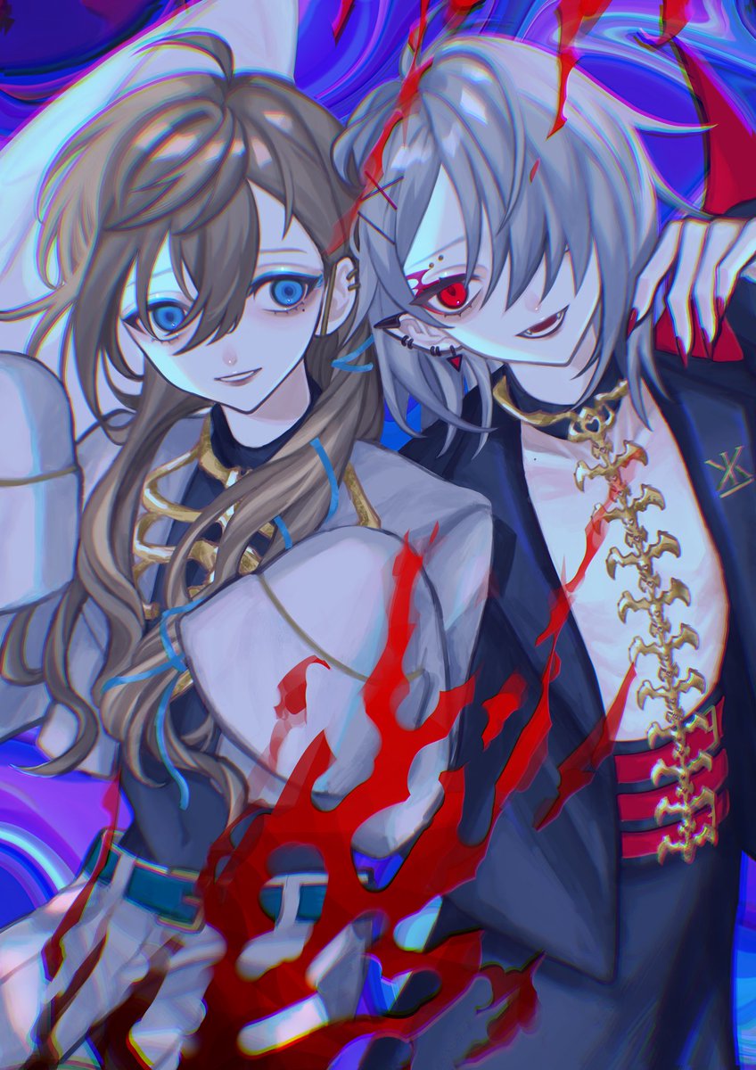 「BLOODY・GROOVY #くろのあとりえ #KuzuArt #かな絵 」|𝖆𝖎𝖈𝖔のイラスト