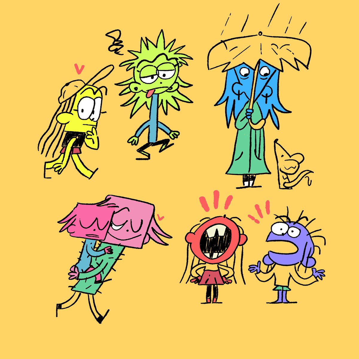 「the simpsin sisters (and allison) visit bart 」connorの漫画