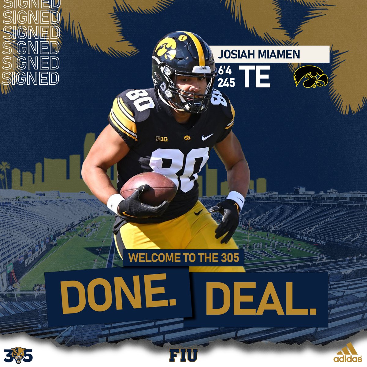 Iowa TE Josiah Miamen transfers to FIU : r/CFB