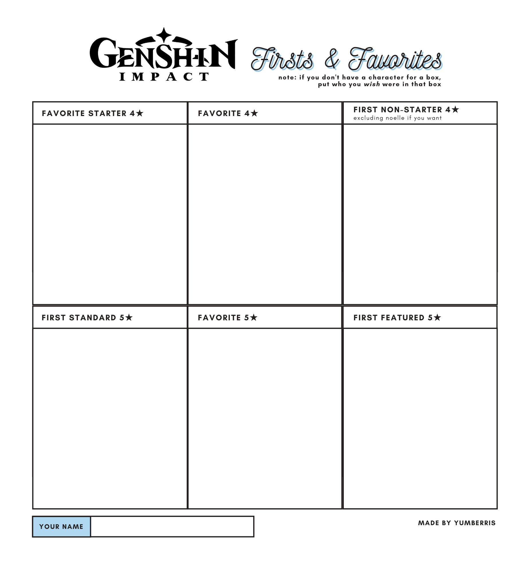 Character Challenge Meme Blank Template