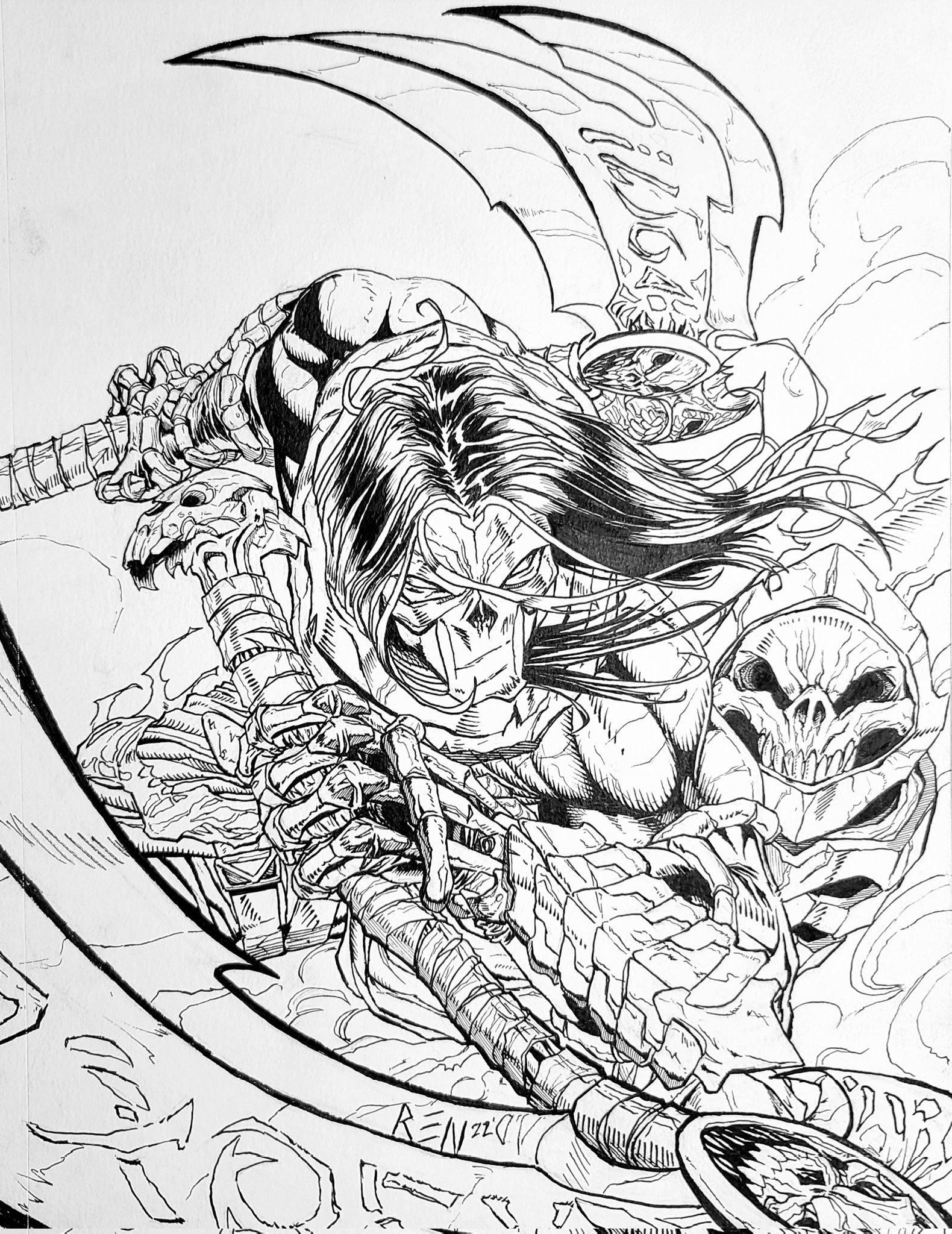 Darksiders Death Drawing