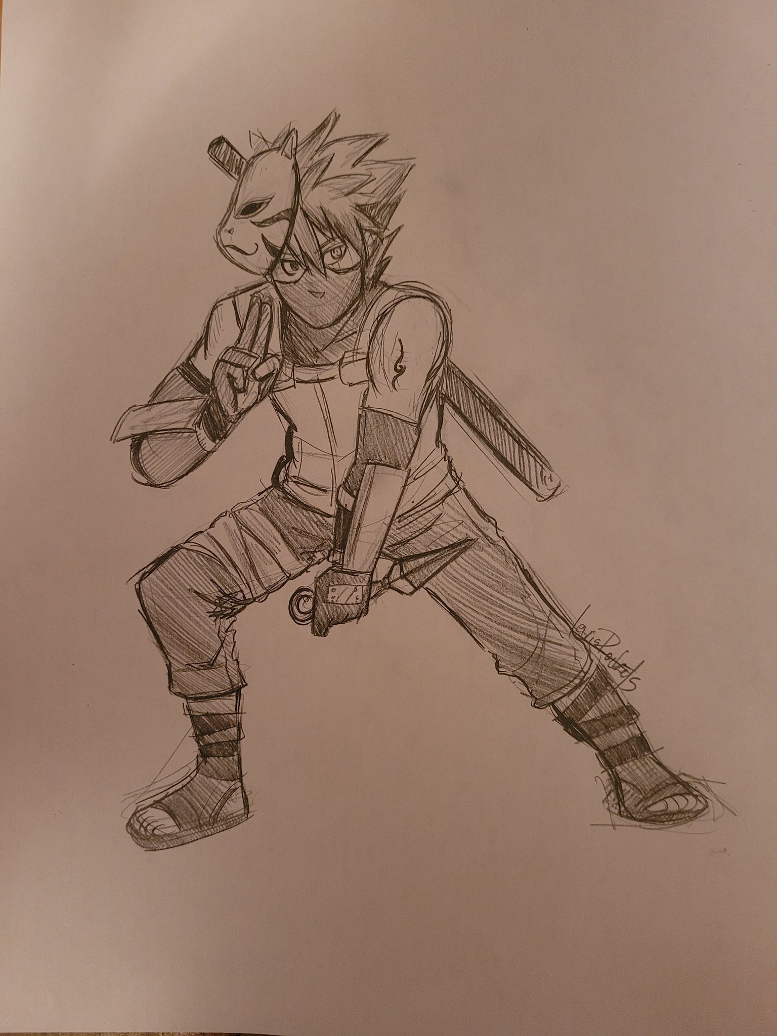 Anbu Kakashi Drawing