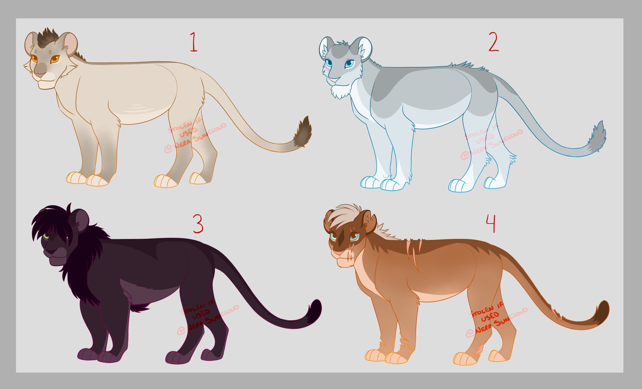 Lioness With Cub Base