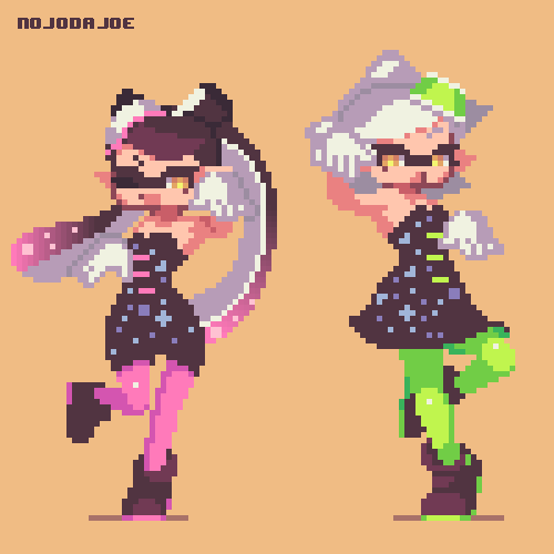 Splatoon Pixel Art, Splatoon Squids, Logo, Cartoon, Fictional Character ...