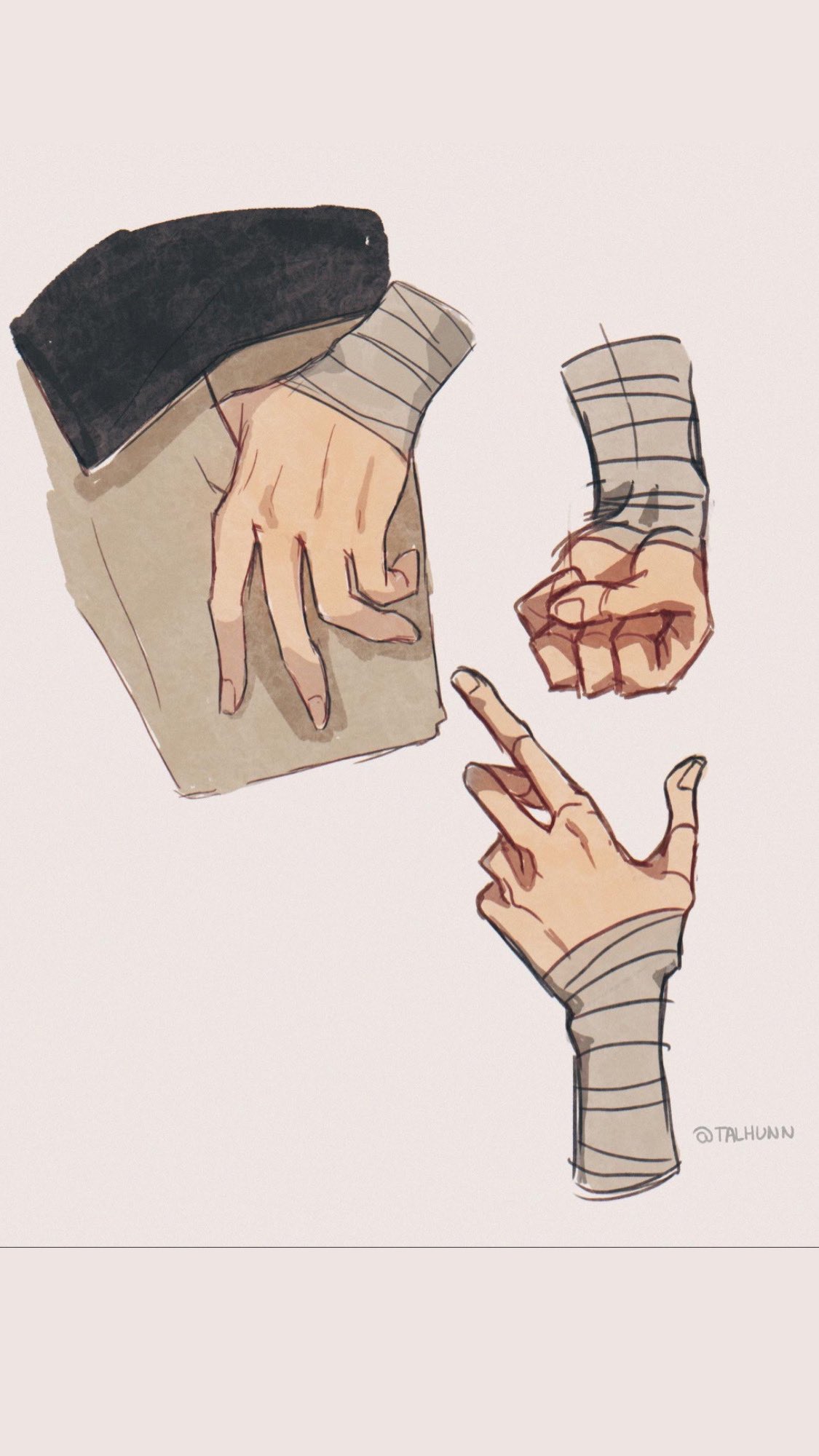 Bandaged Hand Drawing