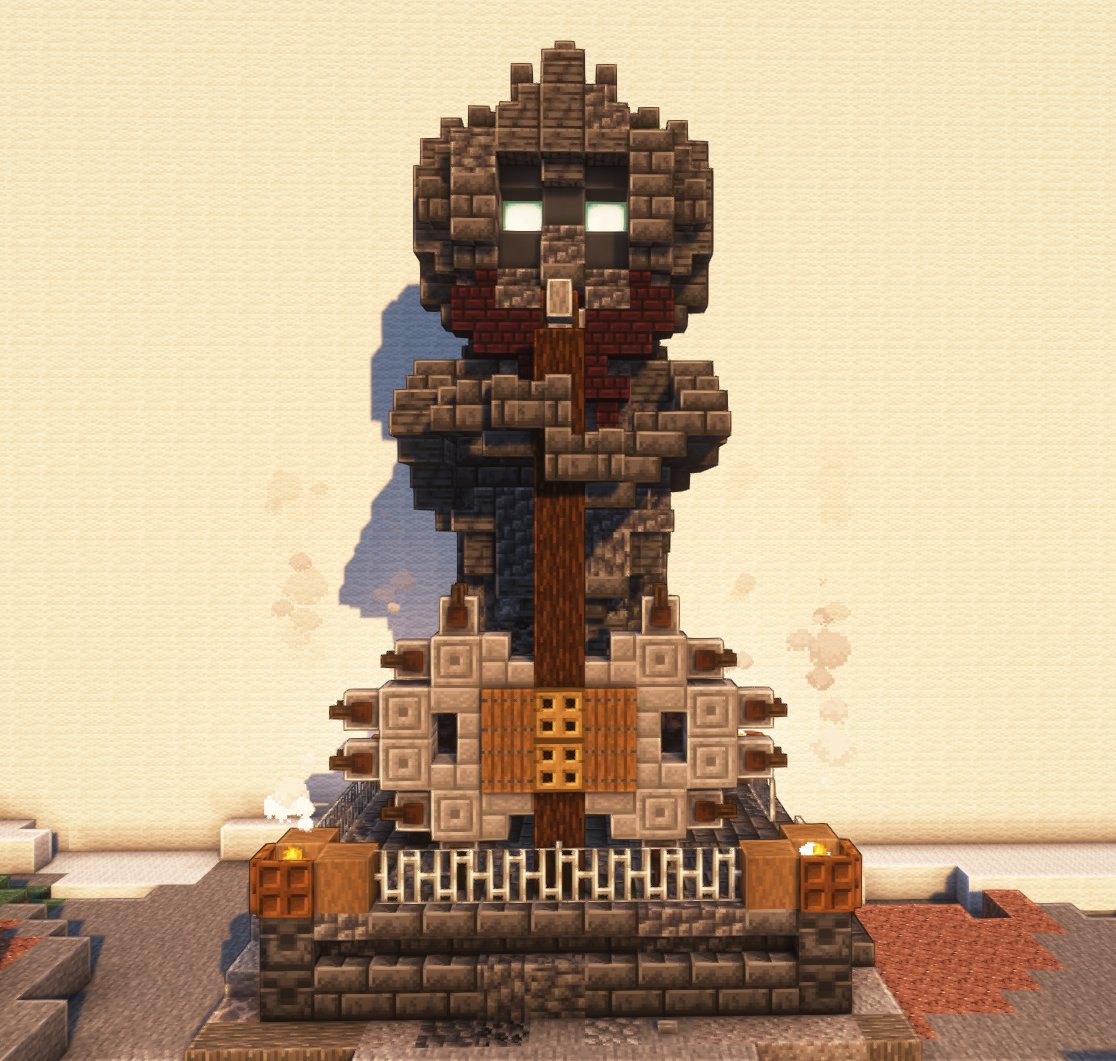 Minecraft Warrior Statues