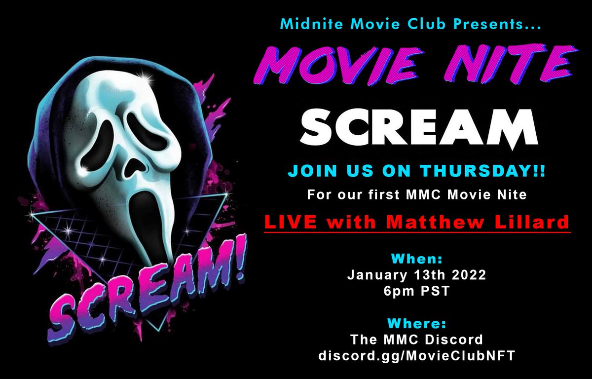 SCREAM (1996) watch party with Matthew Lillard live tonight : r/Scream