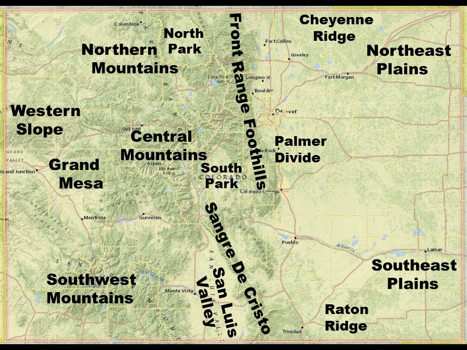 Columbine Colorado Map Columbine And Its Catchment Showing (a)