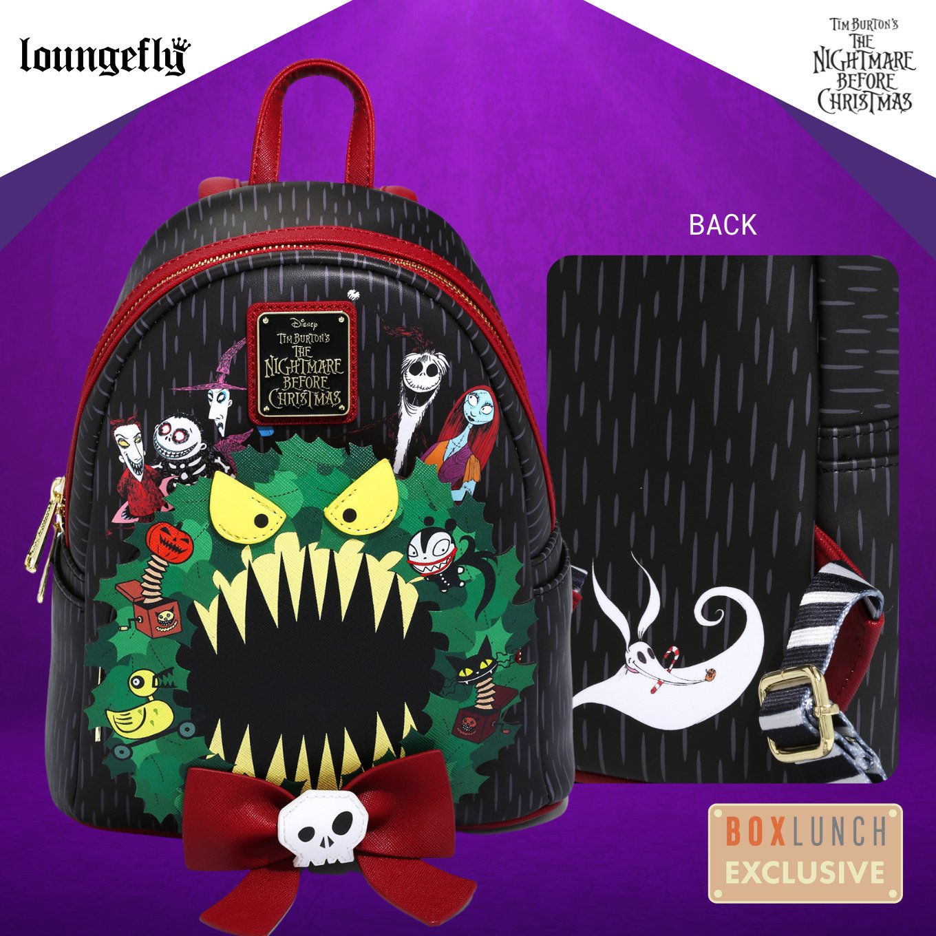 discount store 90s Loungefly Nightmare Before Christmas large backpack