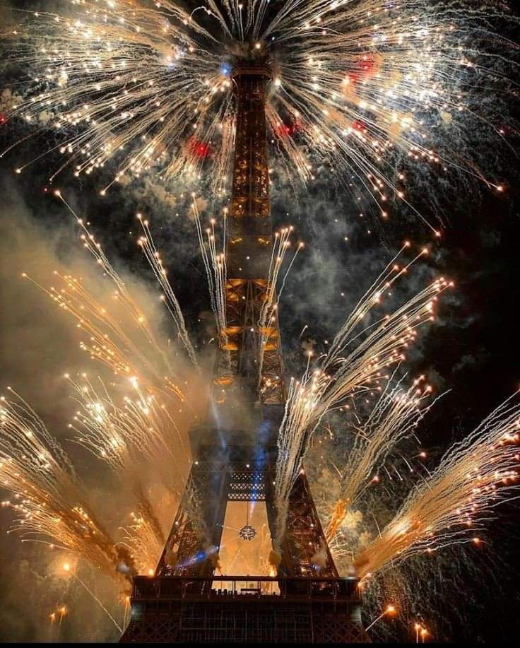 Eiffel Tower Paris Fireworks