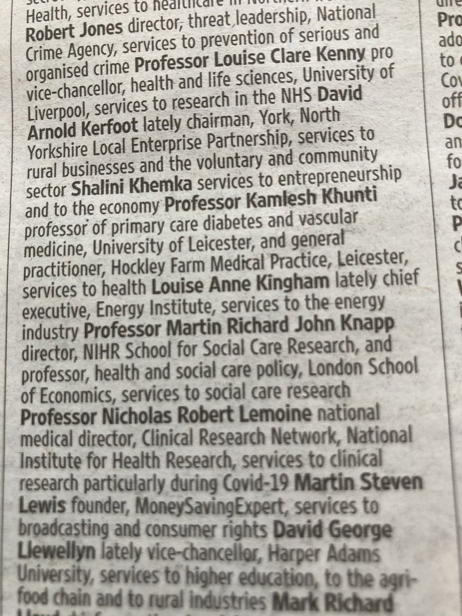 @QMUL Professor Nick Lemoine, CBE, is also one of ours. 🥴