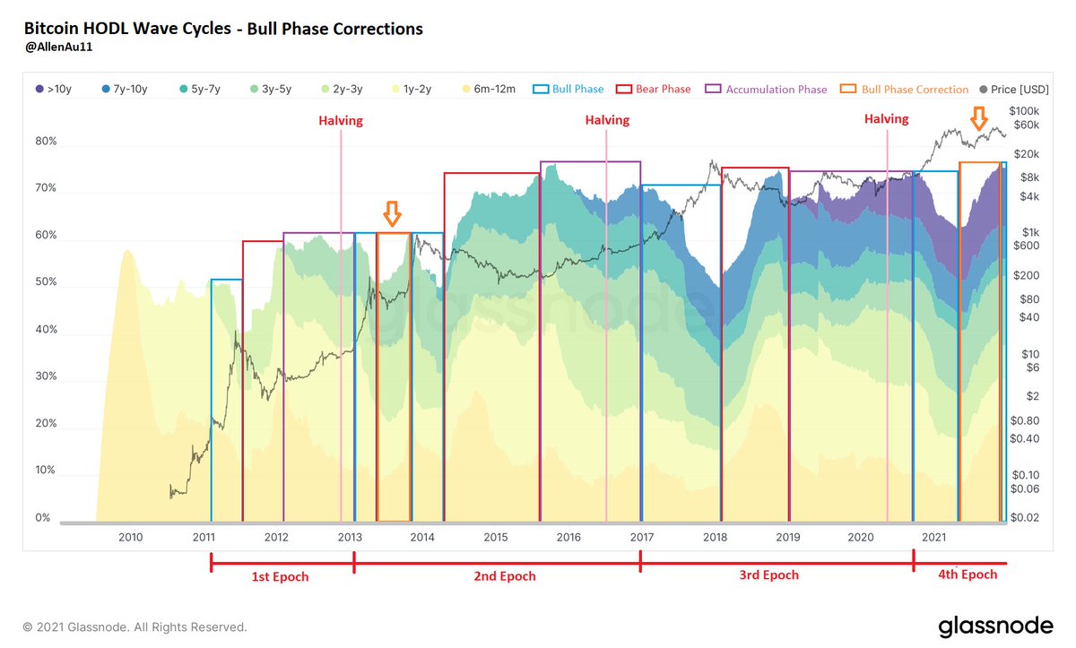 #BTC 𝗛𝗢𝗗𝗟 𝗪𝗮𝘃𝗲 𝗖𝘆𝗰𝗹𝗲𝘀 TLDR: 1. HODL Wave Cycles have co-existed with ...