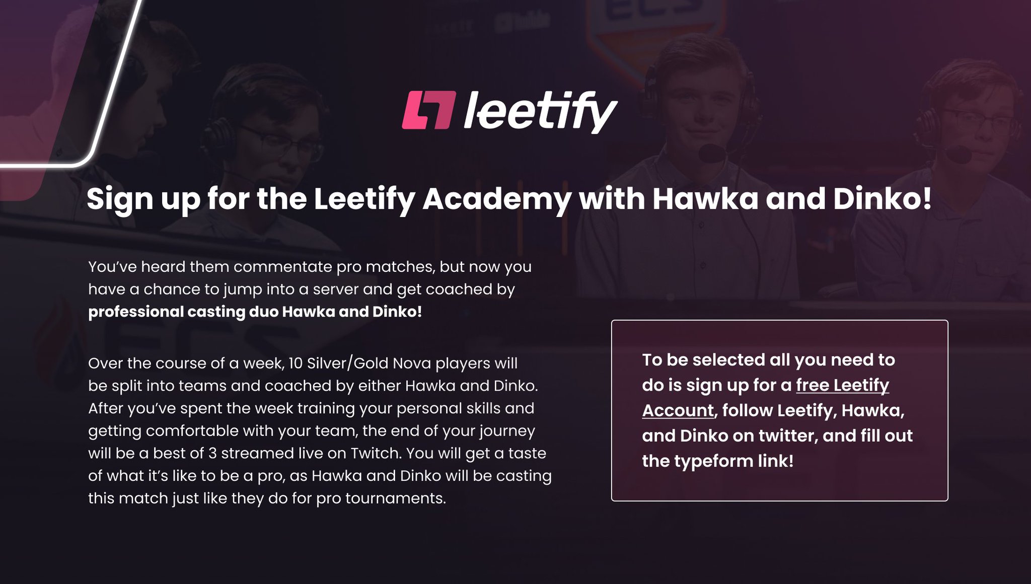 Leetify on Twitter: "Hey everyone, today is the last day for signups to the @leetify Academy! If ...
