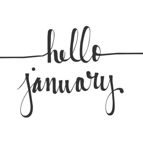 January Clipart Black And White
