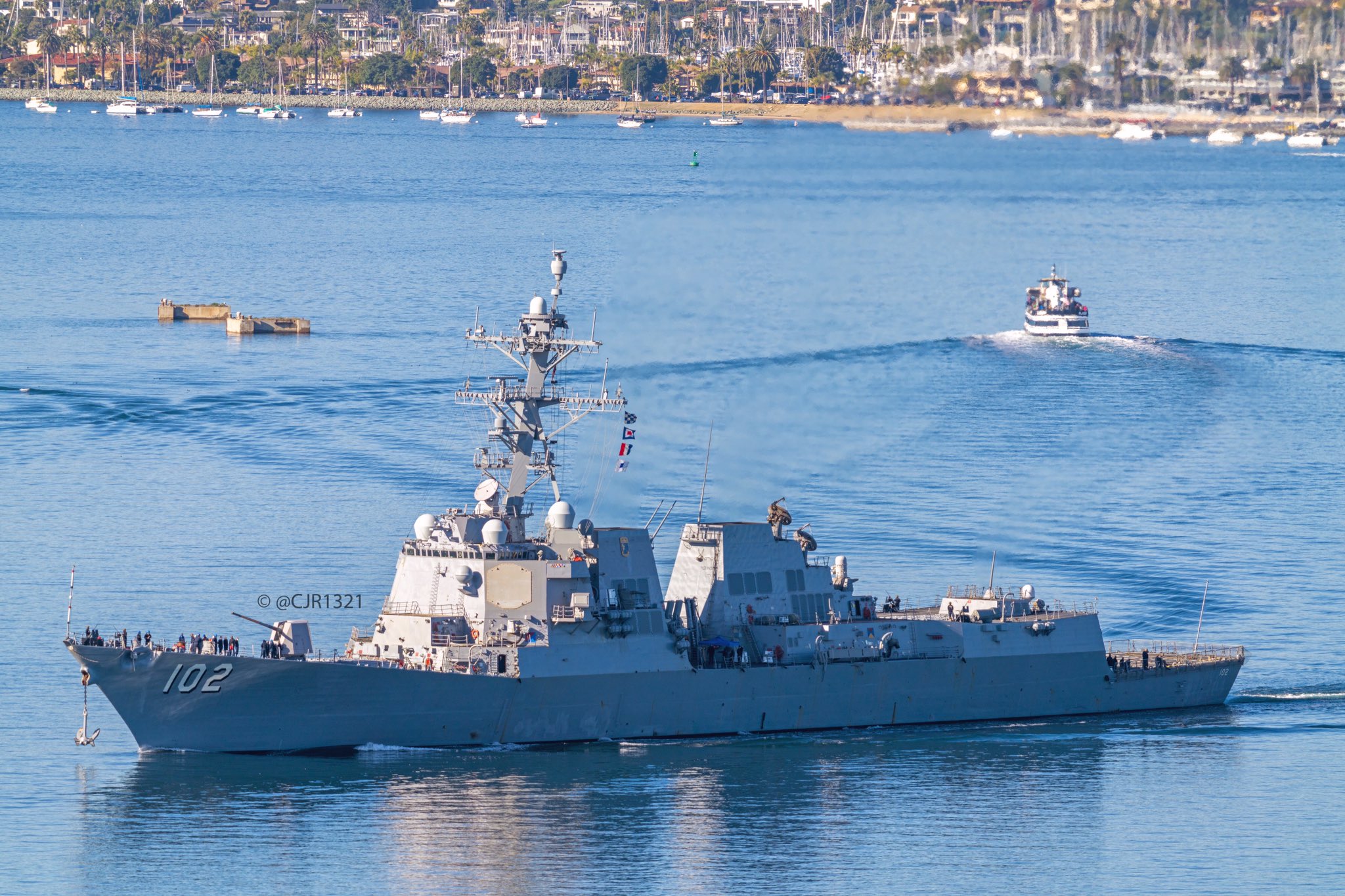 WarshipCam on Twitter: "USS Sampson (DDG 102) Arleigh Burke-class Flight IIA guided missile ...