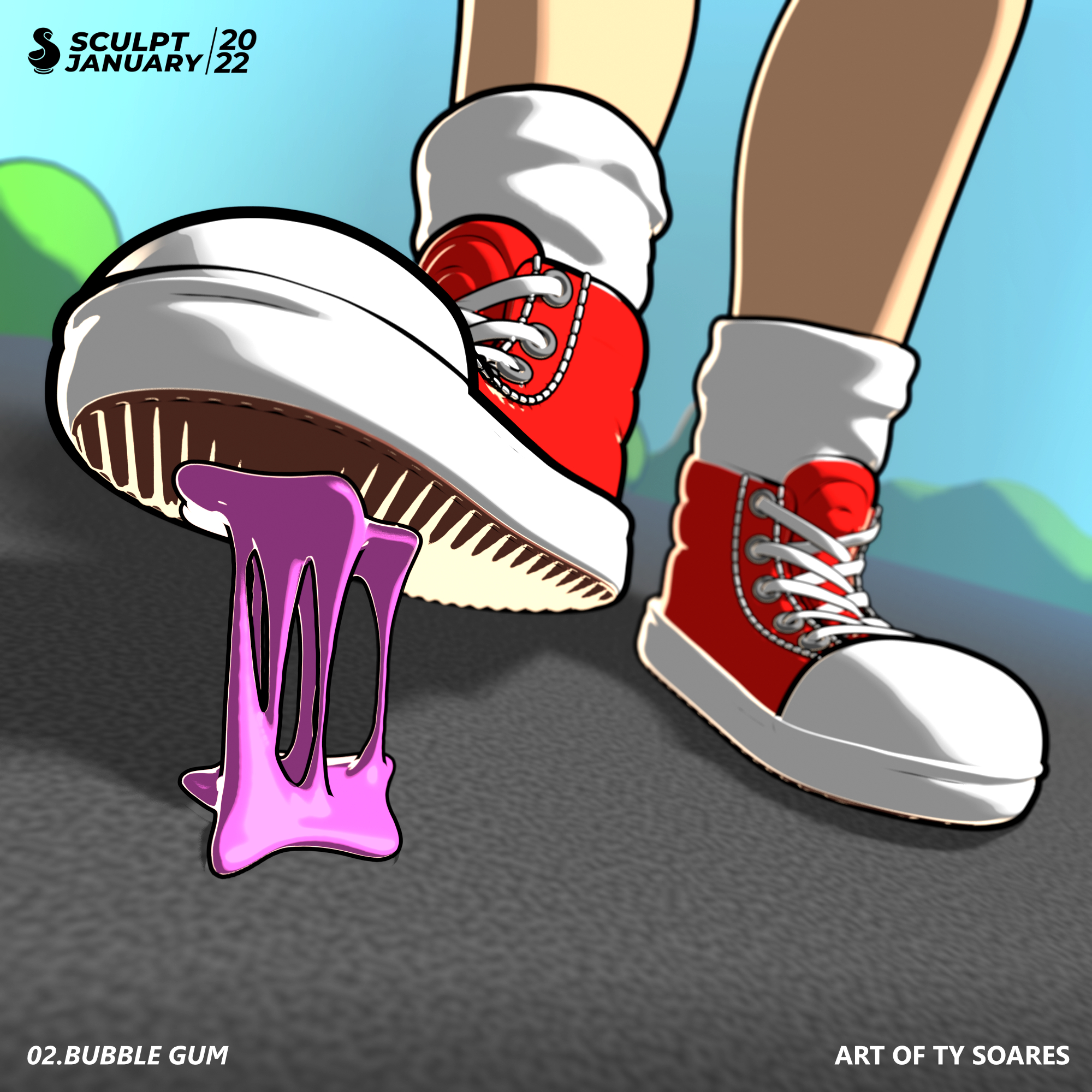 Shoe Stepping Cartoon