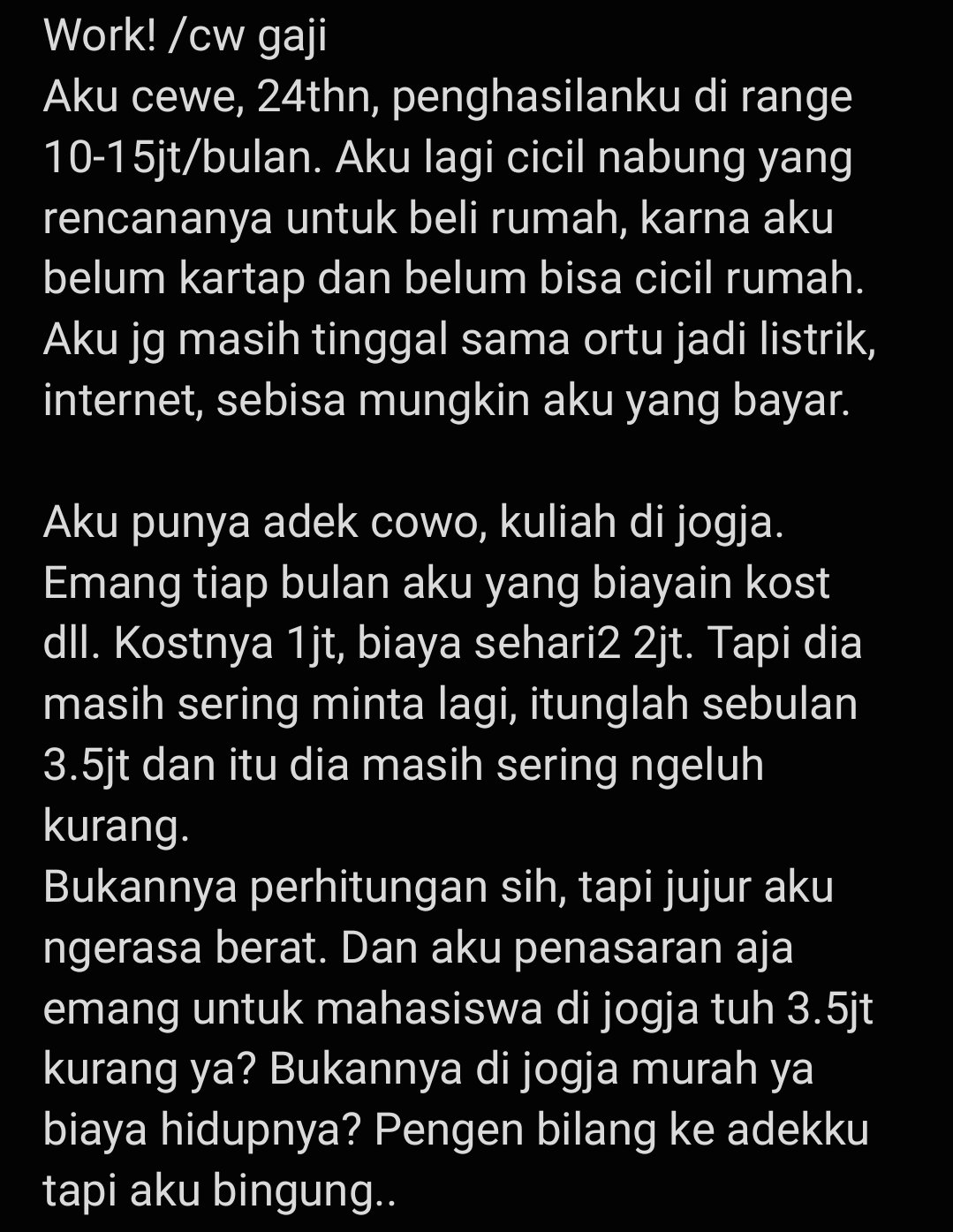 BACA RULES DI (bit.ly/worksfess) on Twitter: "Work! /cw gaji Aku gak ...