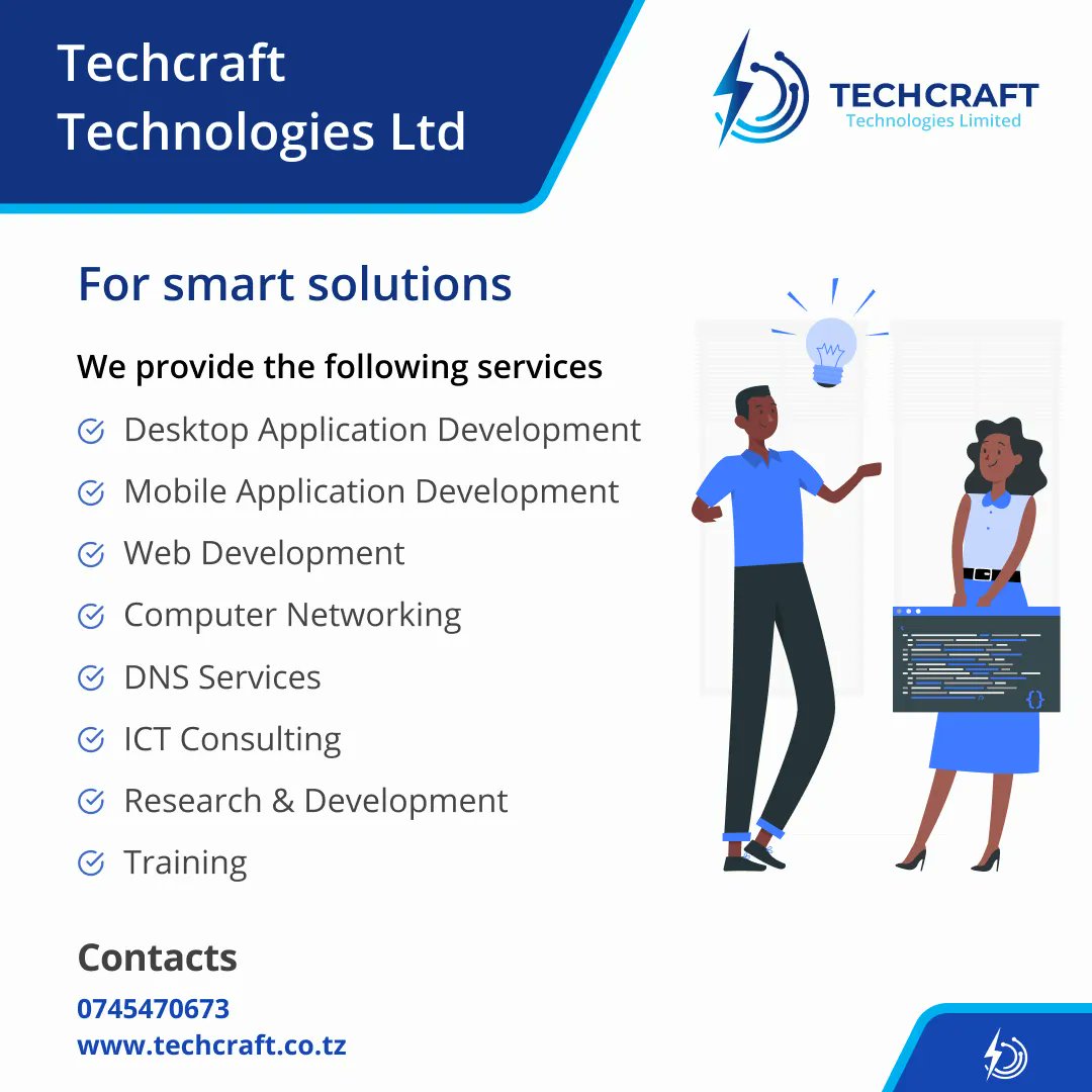 Techcraft Technologies Ltd (@TechcraftTz) | Twitter