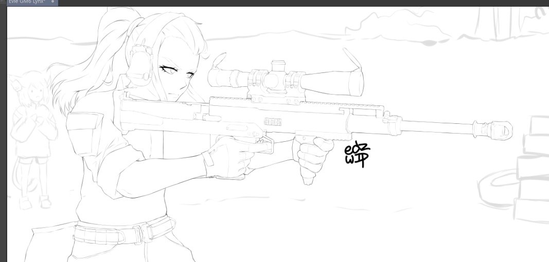 Anime Girl Base With Gun