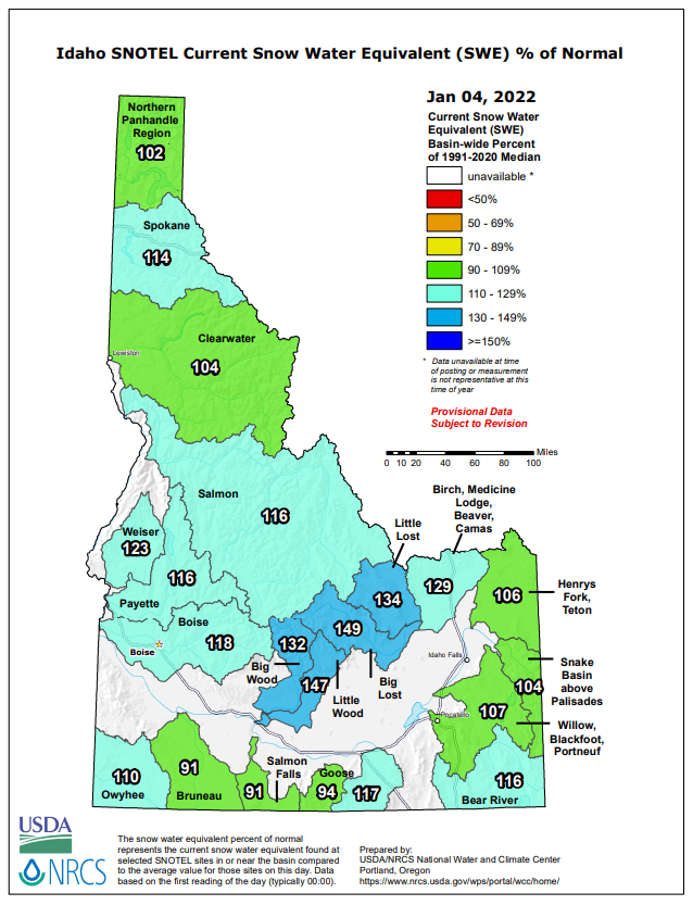 Oregon Snow Levels