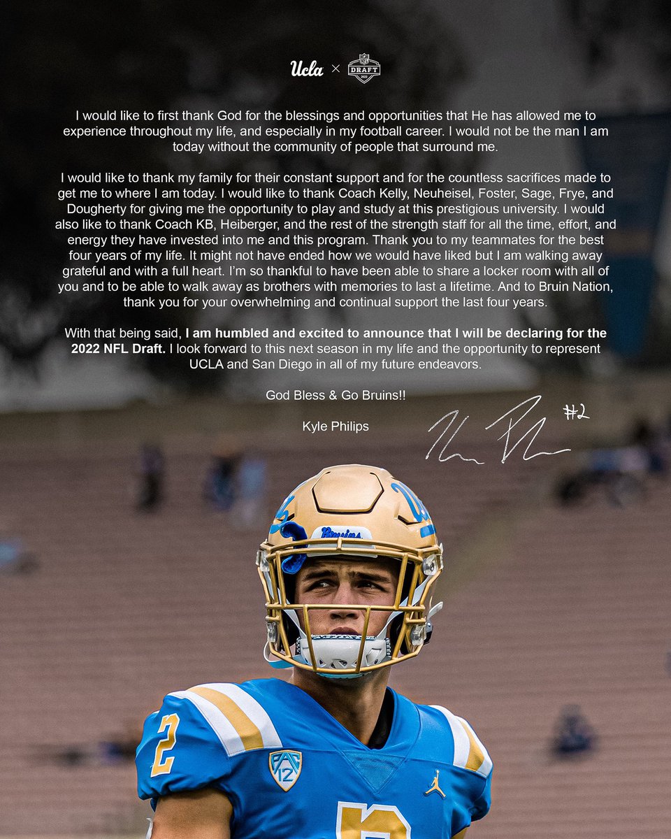 UCLA WR Kyle Philips declares for NFL Draft : r/CFB