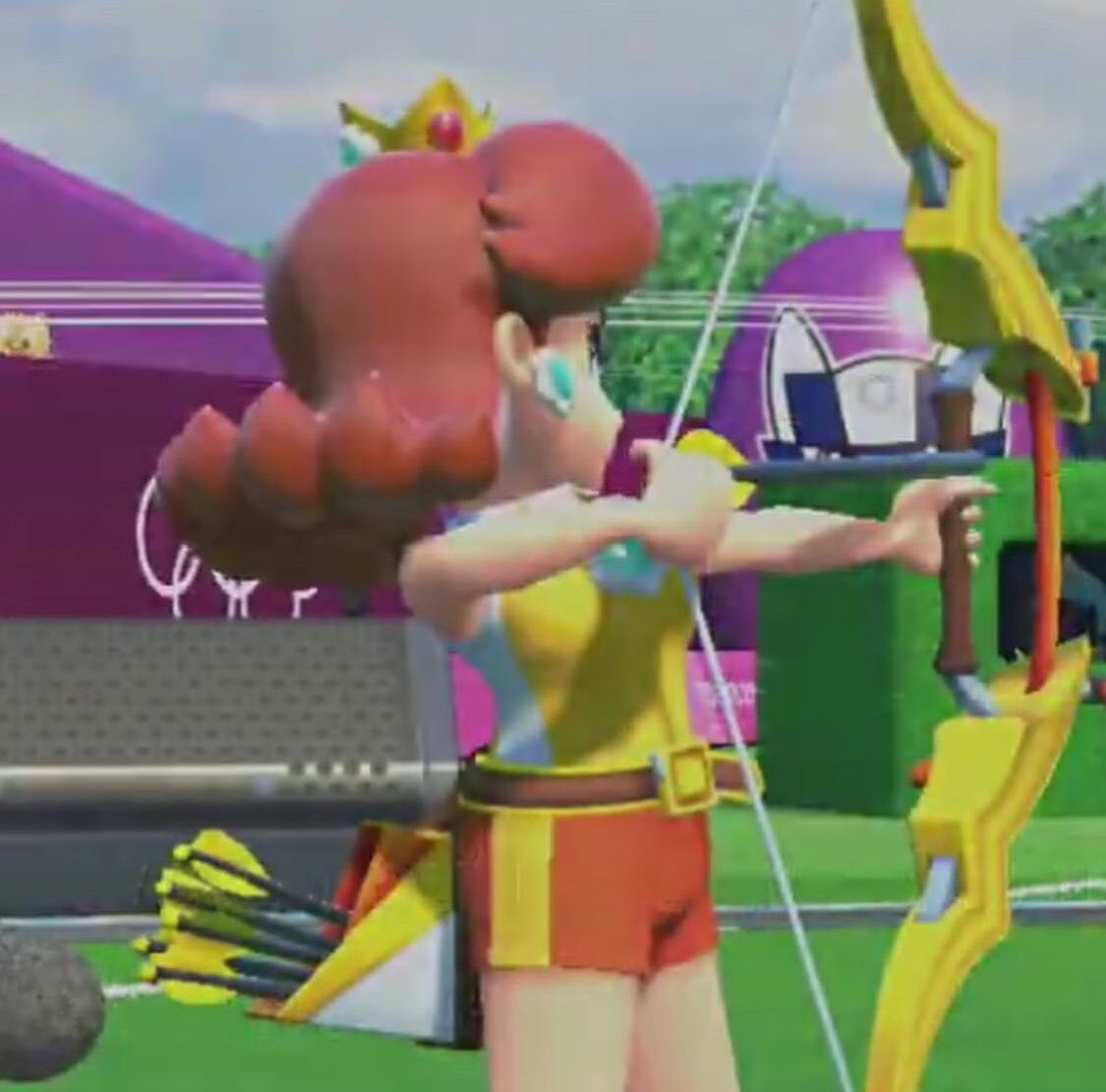 Hourly Princess Daisy ๐ผ On Twitter ๐ผ Daisy Mario And Sonic At The Olympic Games Archery