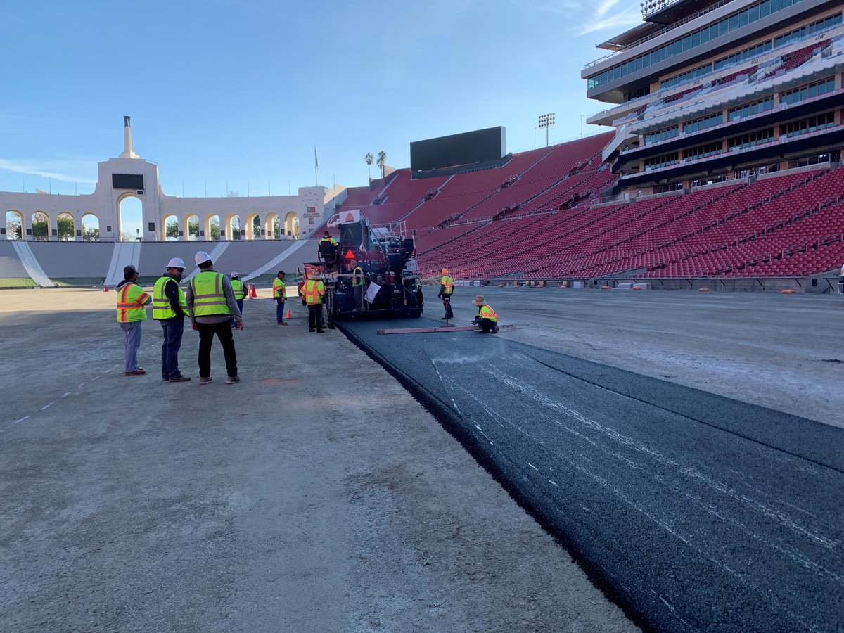 Paving underway for The Clash at the Colosseum : r/NASCAR
