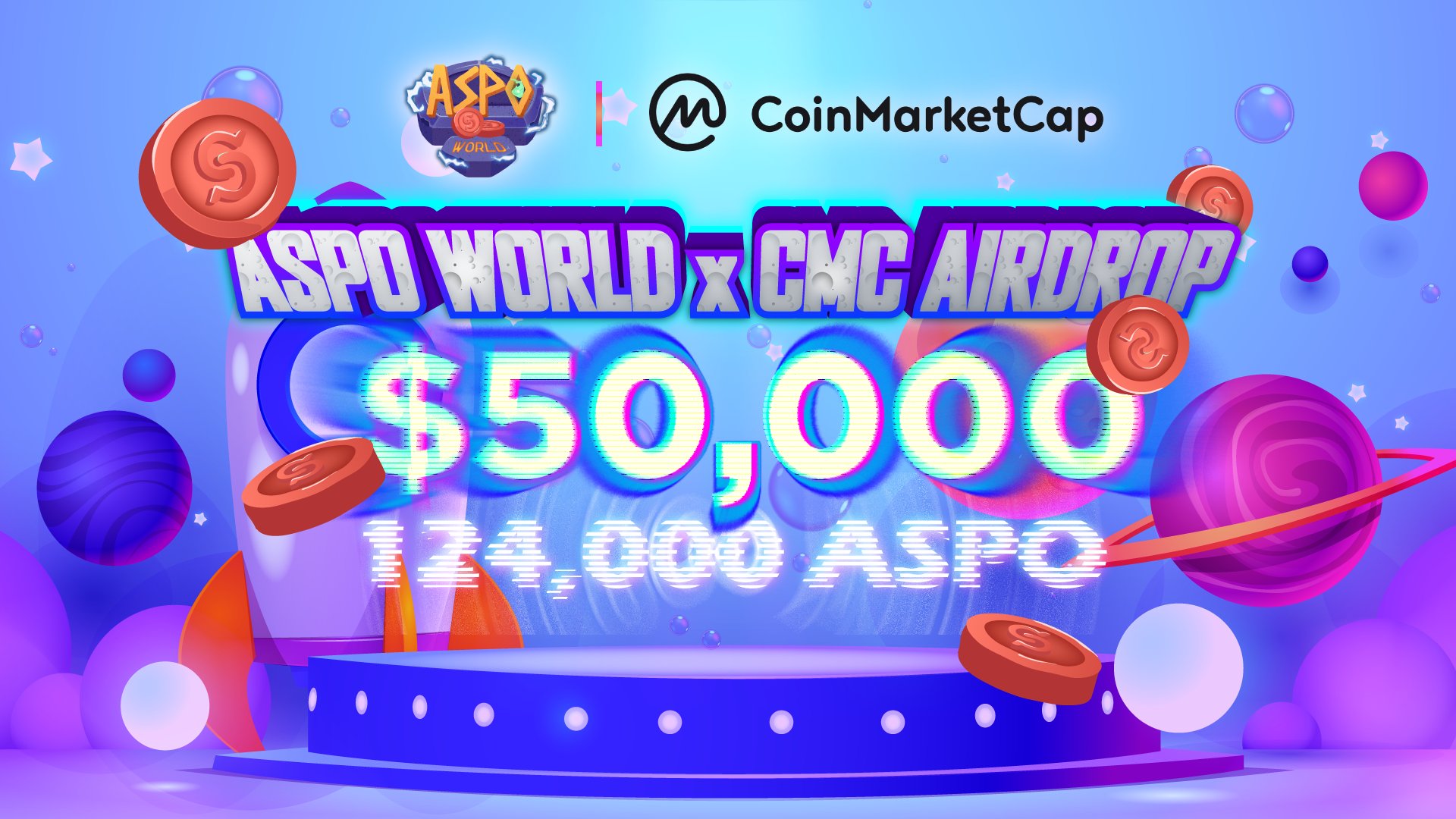 ASPO World on Twitter: "ASPO-The Rise To Fame $50,000 worth of #ASPO Airdrop on @CoinMarketCap ...