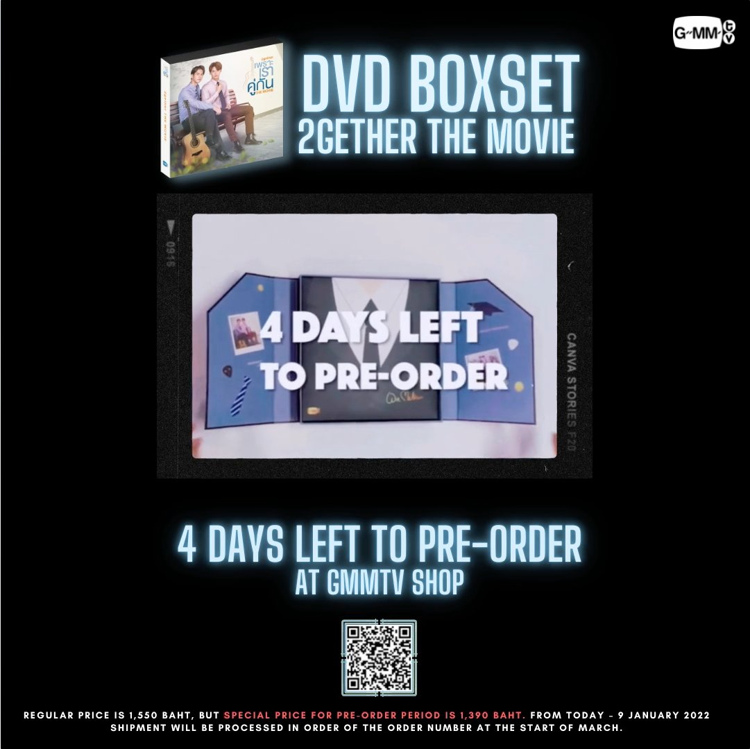 GMMTV SHOP on Twitter: "อีก 4 วันจะปิดพรีออเดอร์ DVD BOXSET 2GETHER THE MOVIE แล้วนะคะ รีบมาพรี ...