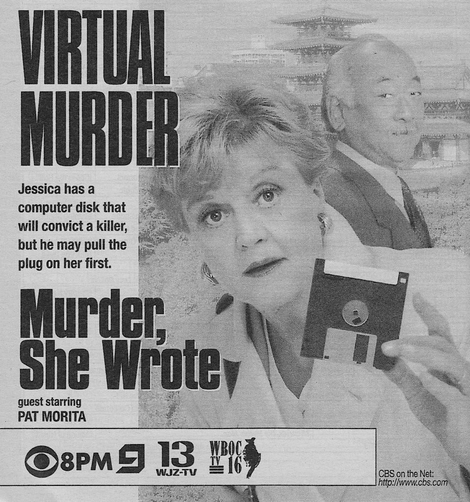 RetroNewsNow on Twitter: "📺CBS Primetime, January 4, 1996: — ‘Murder, She Wrote’ guest-starring ...