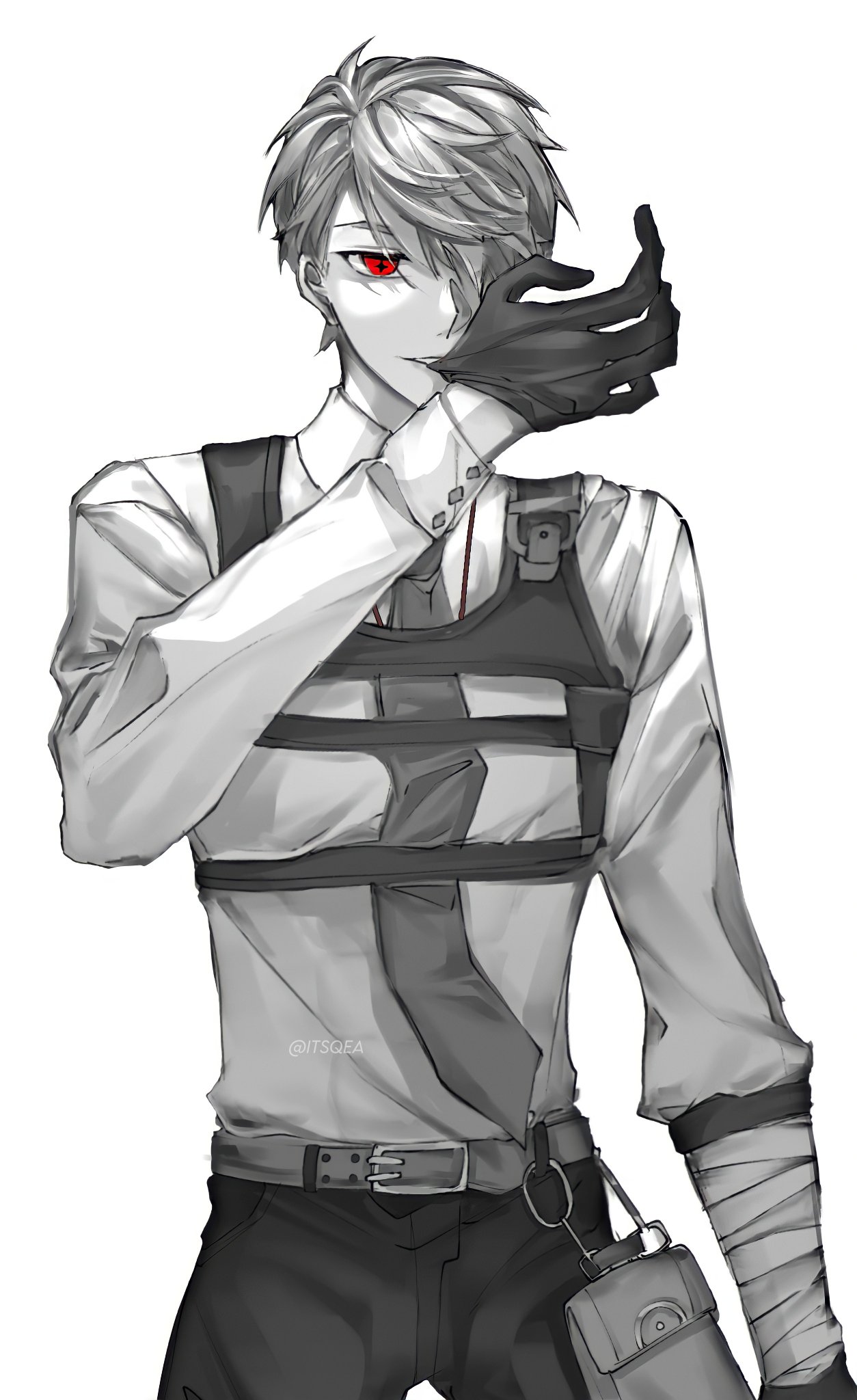 Anime Male In Suit With A Gun