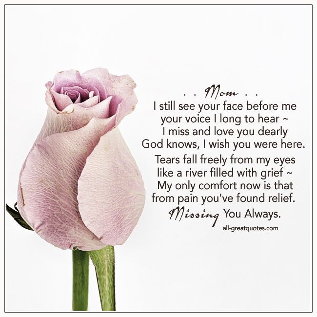 Missing You Mom Poems