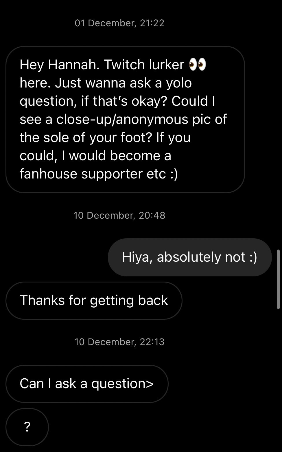 Hannah Rutherford Feet