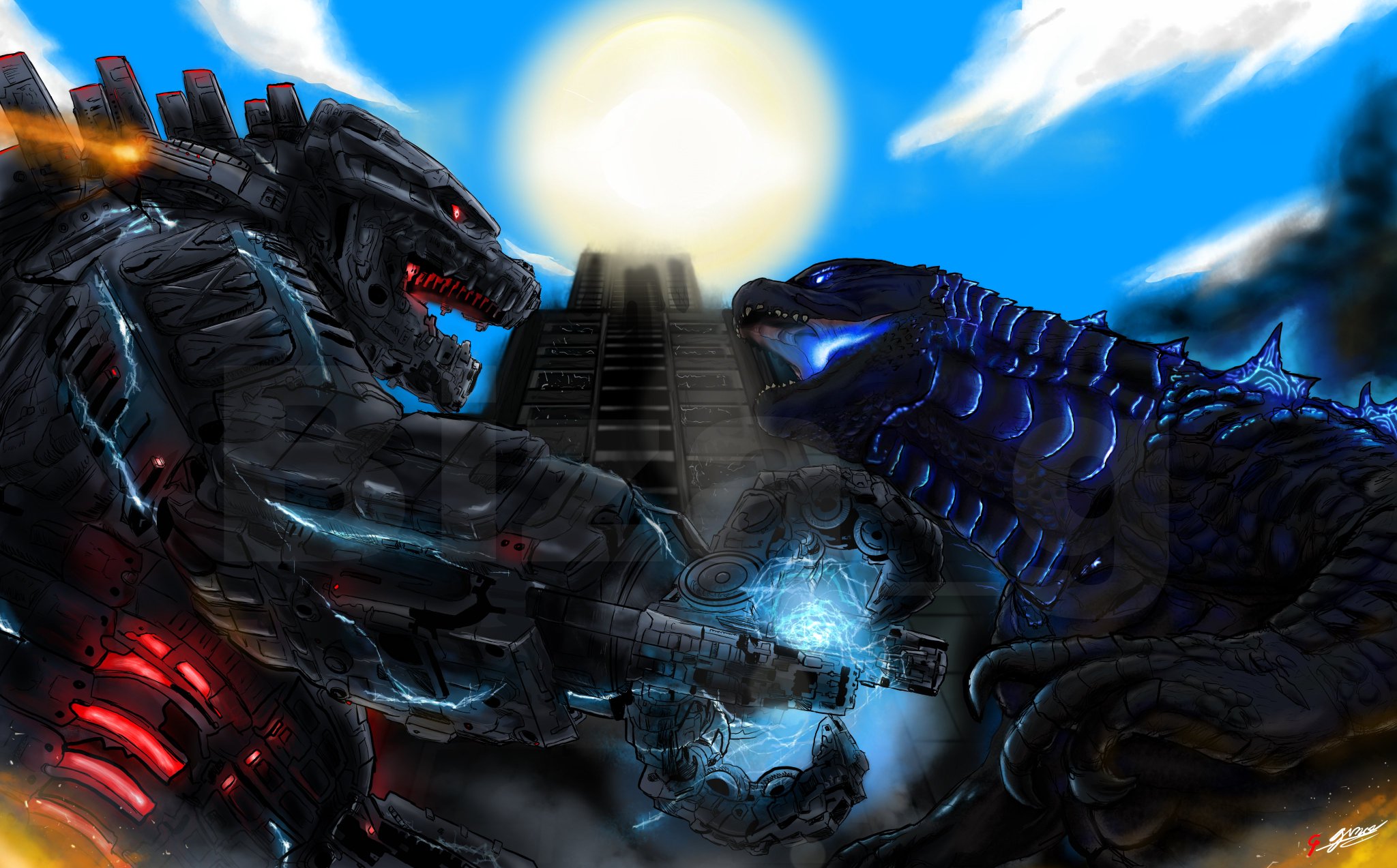 Mecha Godzilla 2022 Vs Godzilla 2022
